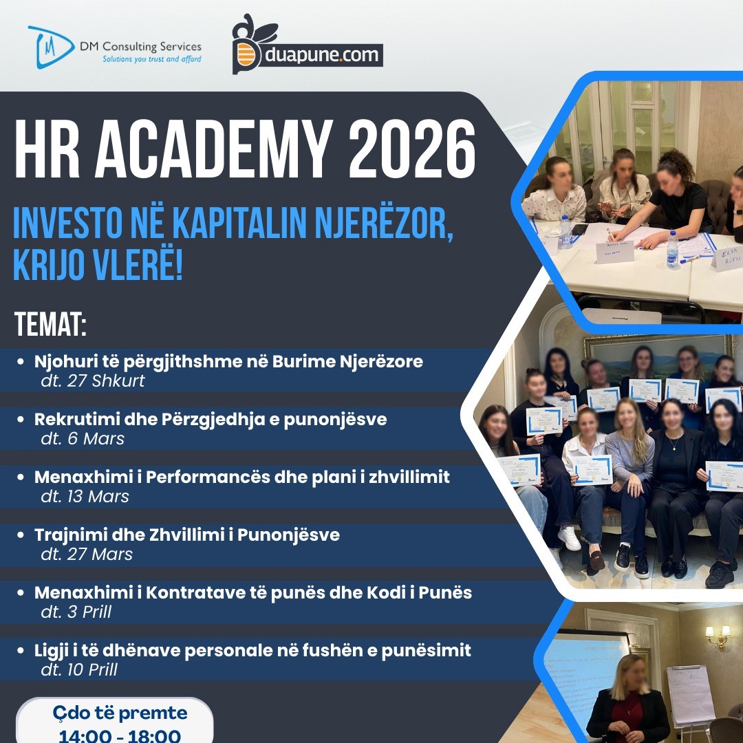 Po rinis sezoni i trajnimeve në kuadër të Akademisë së Burimeve ...